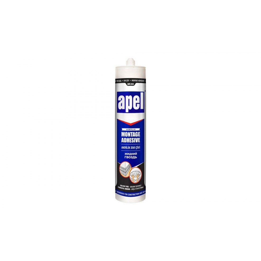 APEL Akrilik Sıvı Çivi Montaj Kit Beyaz 500 Gr - MK-200
